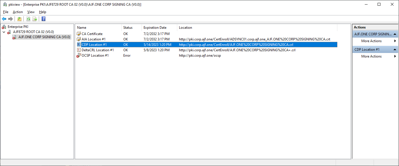 Migrating an Online Issuing CA & OCSP – AJ's Tech Chatter